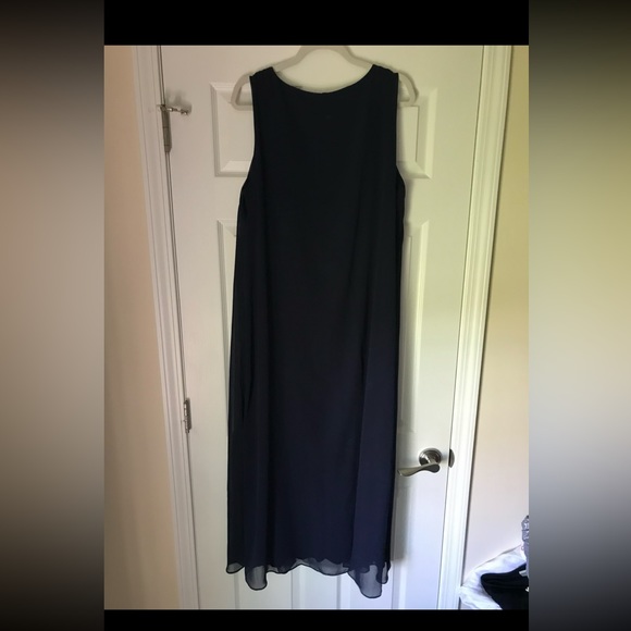 JM Collection | Dresses | Jm Collections Navy V Neck Long Tank Dress ...